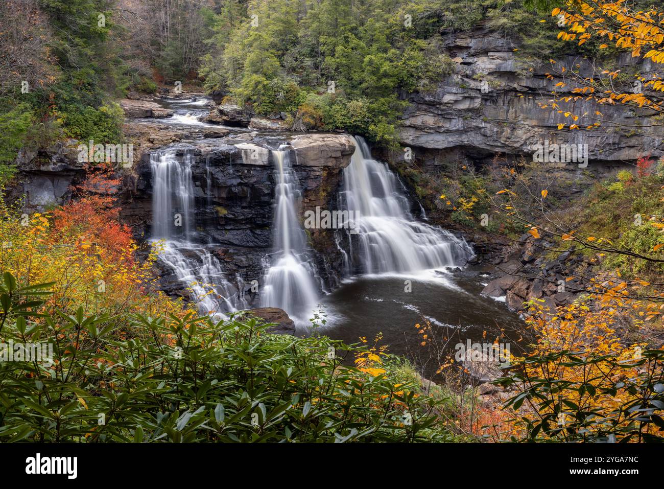 Blackwater Falls in autumn, Blackwater Falls State Park, West Virginia ...