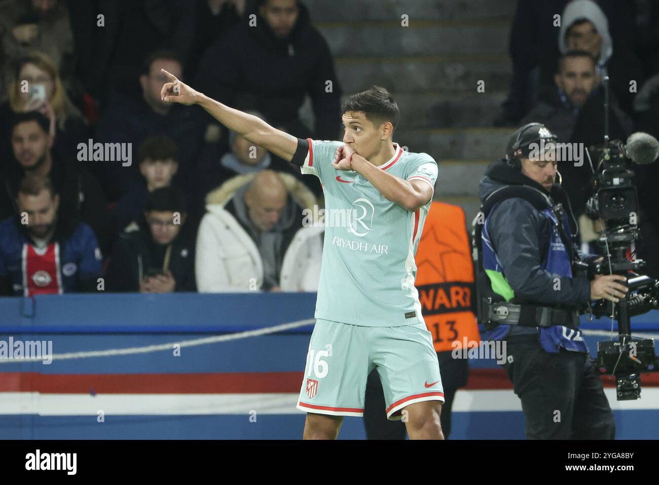 Nahuel Molina of Atletico Madrid celebrates his goal during the UEFA ...