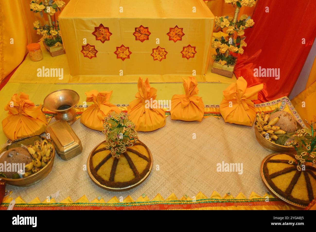 Traditional wedding decorations Tidung native tribes of Borneo Stock ...