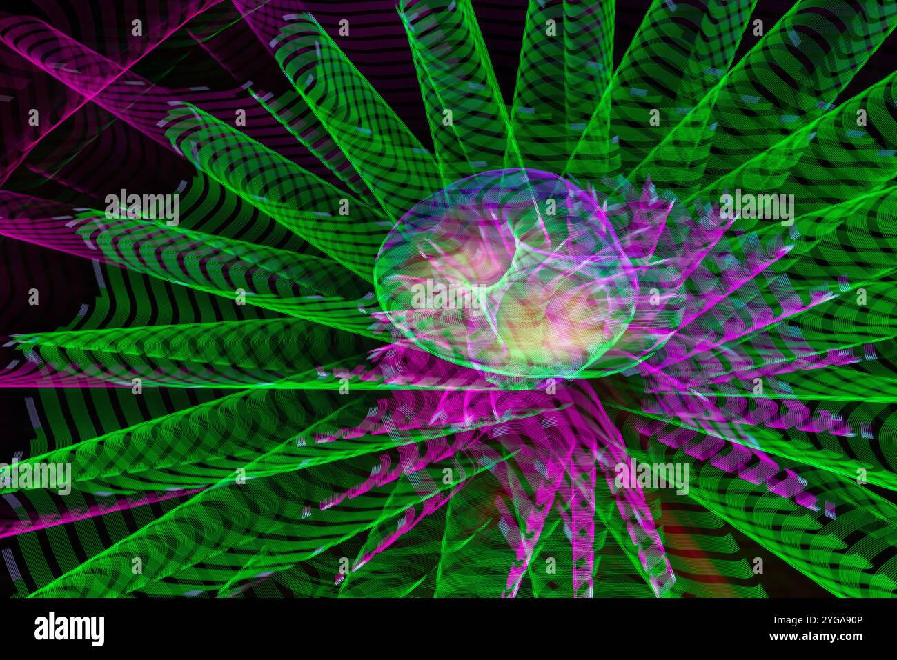 Intentional camera movement (ICM) of the spinning ferris wheel ...