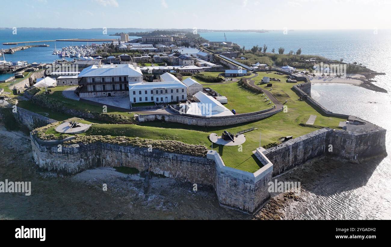 Overhead aerial shots of the historic antique fort, now the National ...