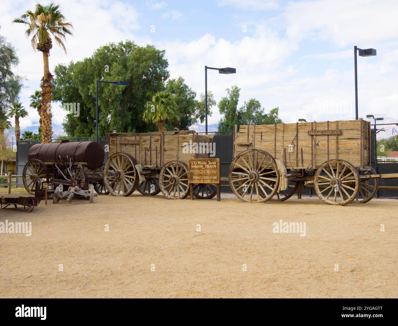 California, death Valley National Park. The Borax Museum, 20 Mule Team ...