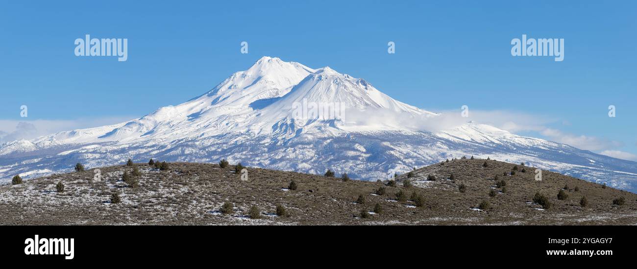 California, Mount Shasta. Volcanic mountain at the southern edge of the ...