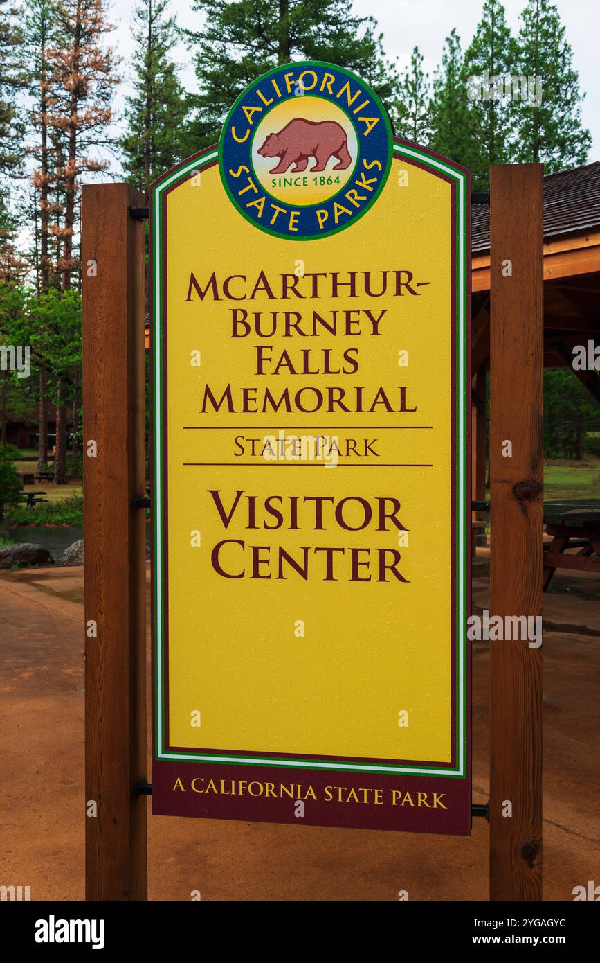 Interpretive sign, McArthur-Burney Falls Memorial State Park ...