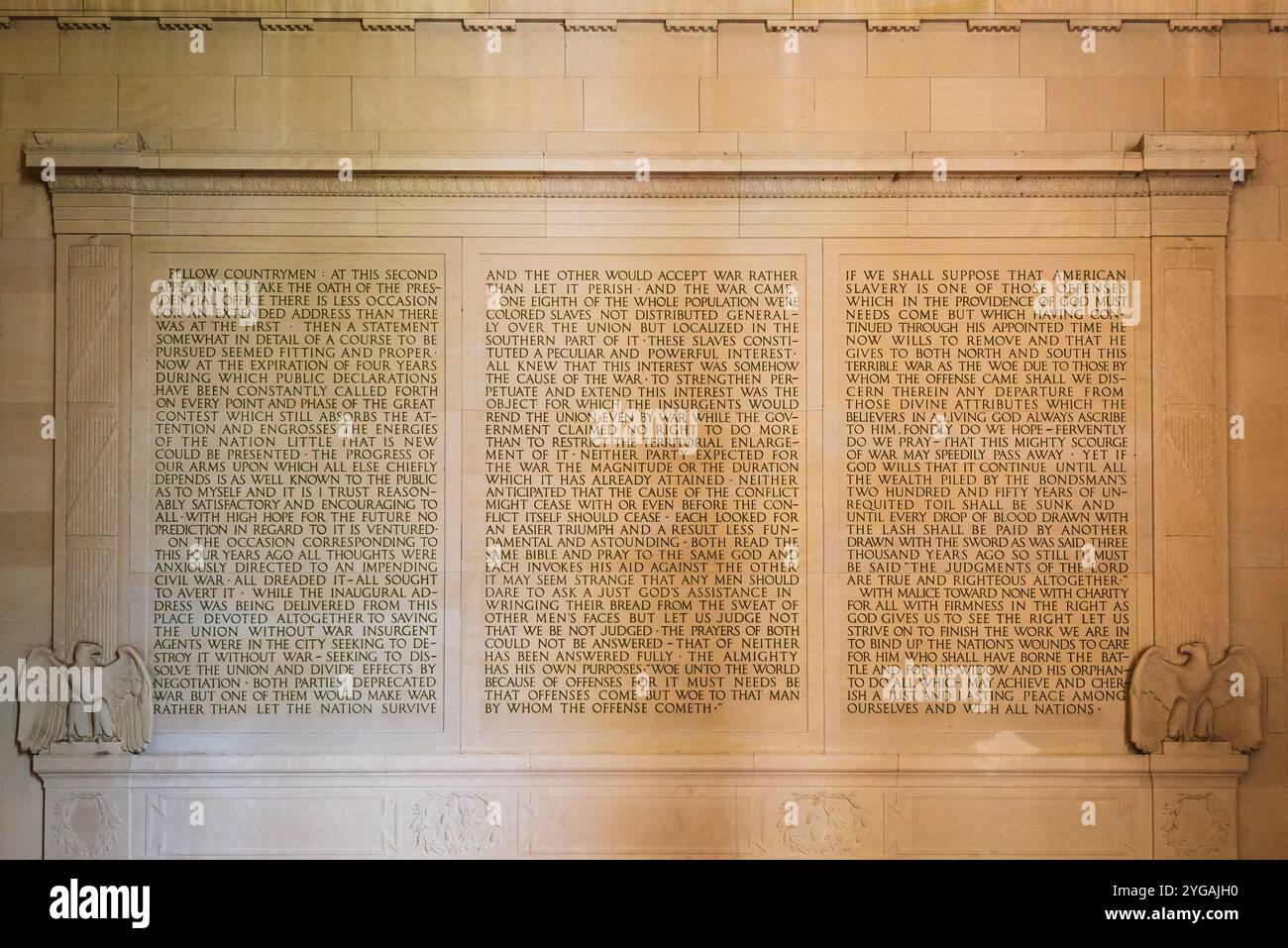 President Lincoln's second inaugural address at the Lincoln Memorial ...