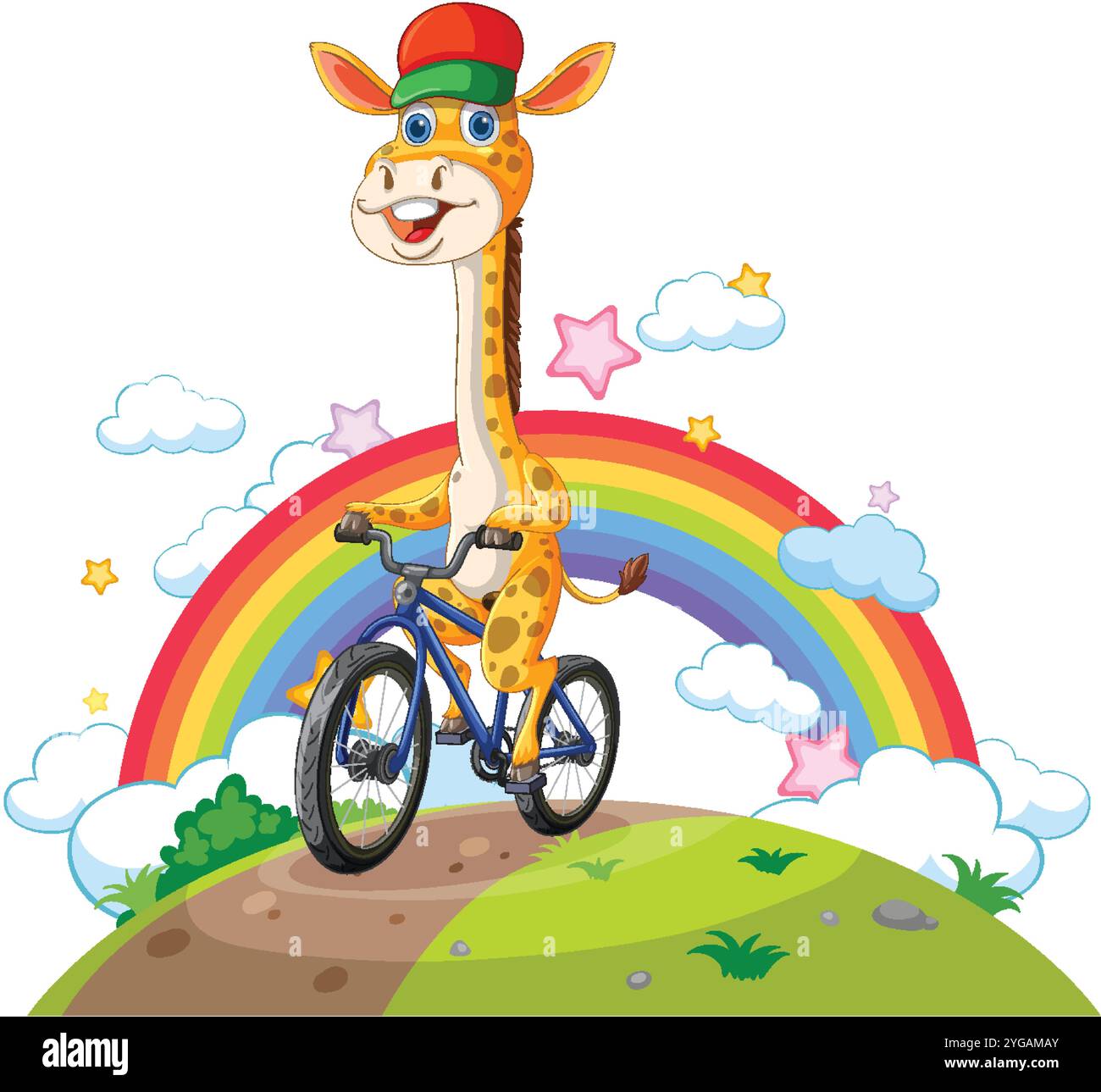 Cycling on grass Stock Vector Images - Alamy