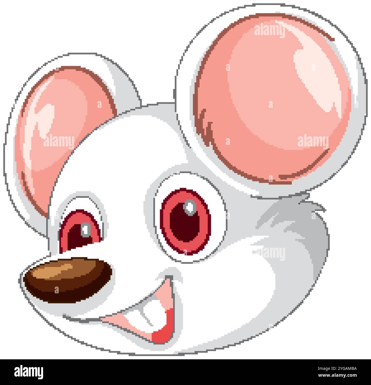 White mouse with pink eyes Stock Vector Images - Alamy