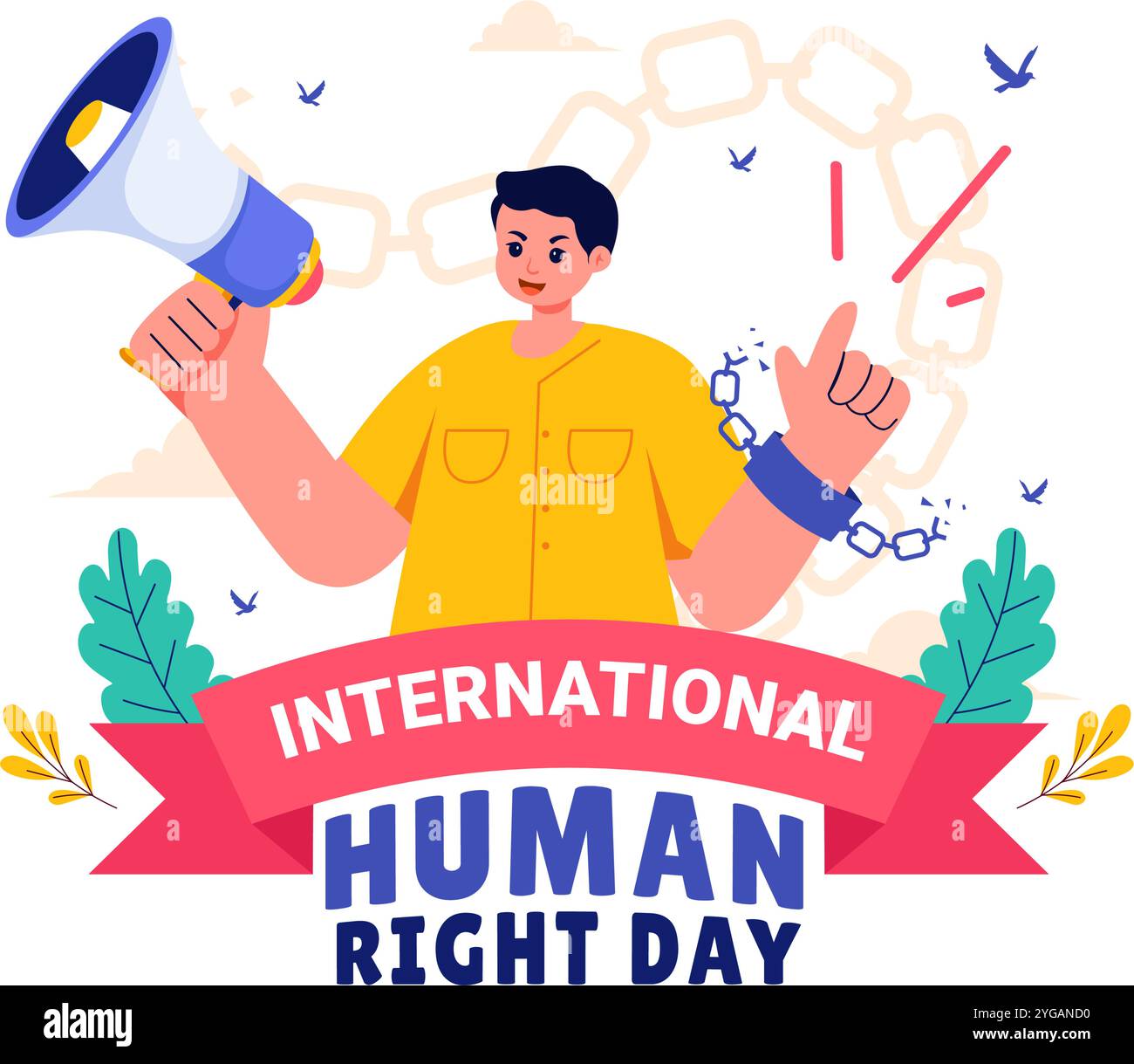 International Human Rights Day Vector Illustration on December 10 ...