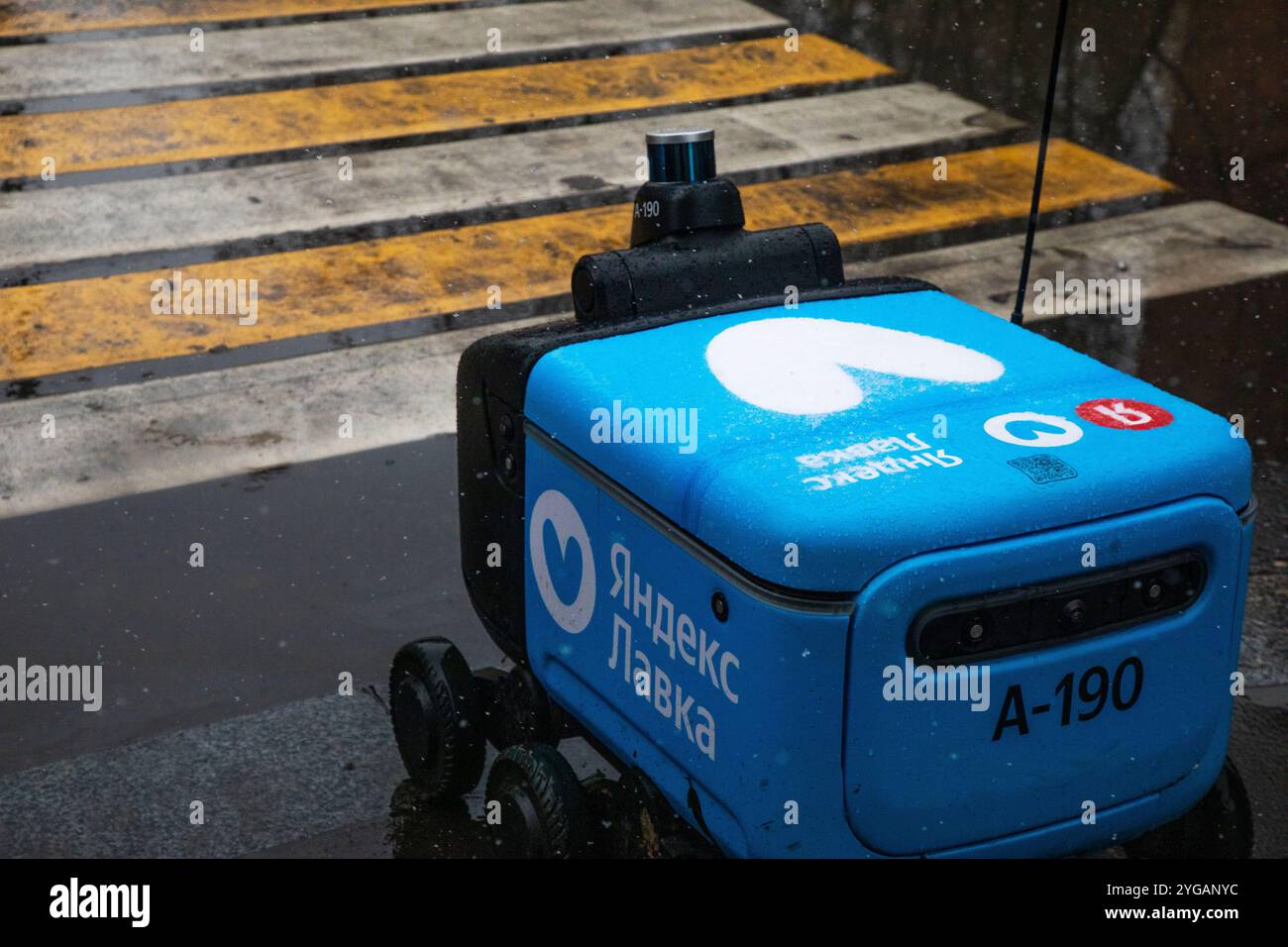 Moscow, Russia. 7th of November, 2024. Yandex autonomous delivery ...