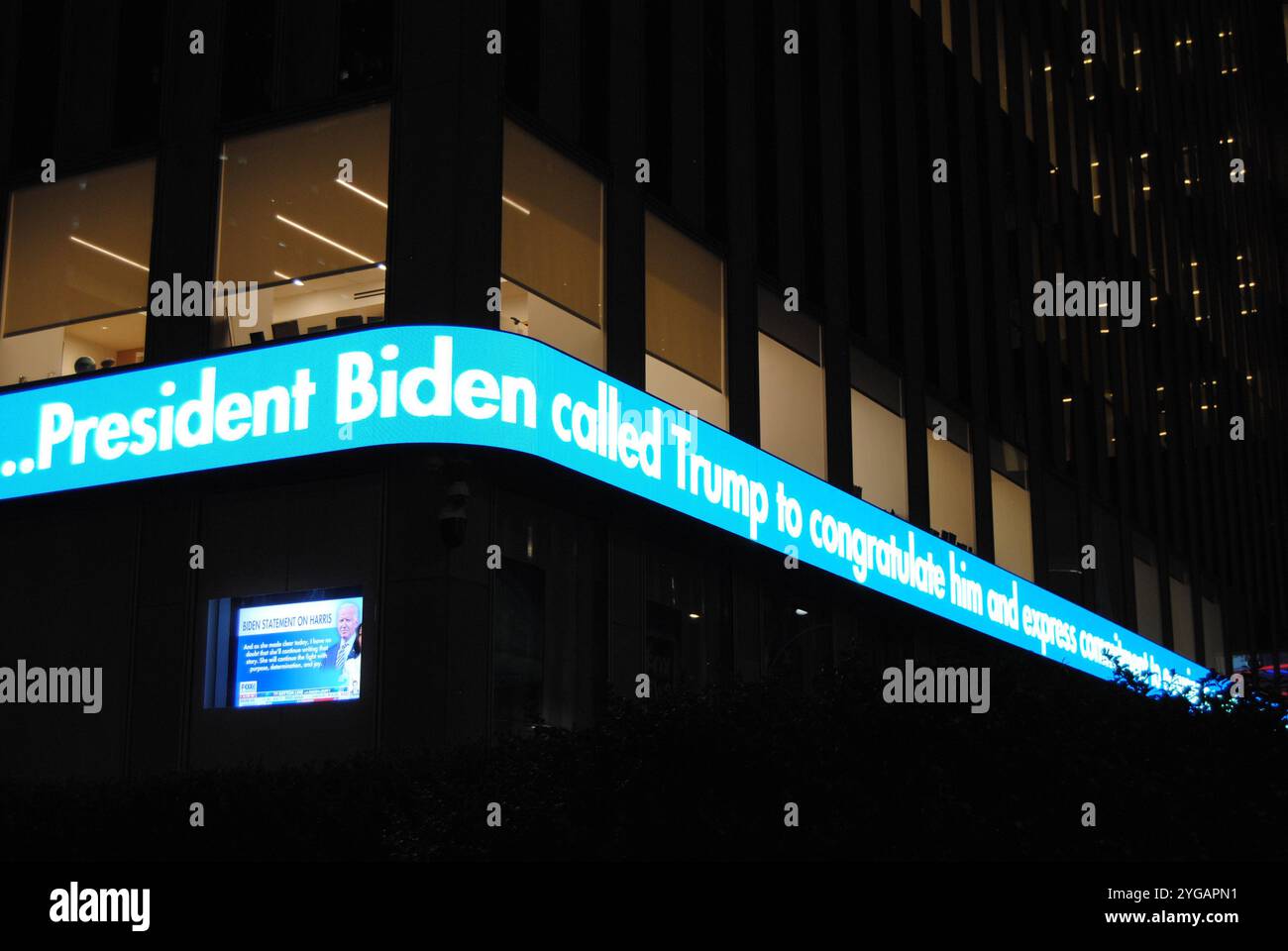New York City, New York, USA - November 06 2024: The day after Election ...