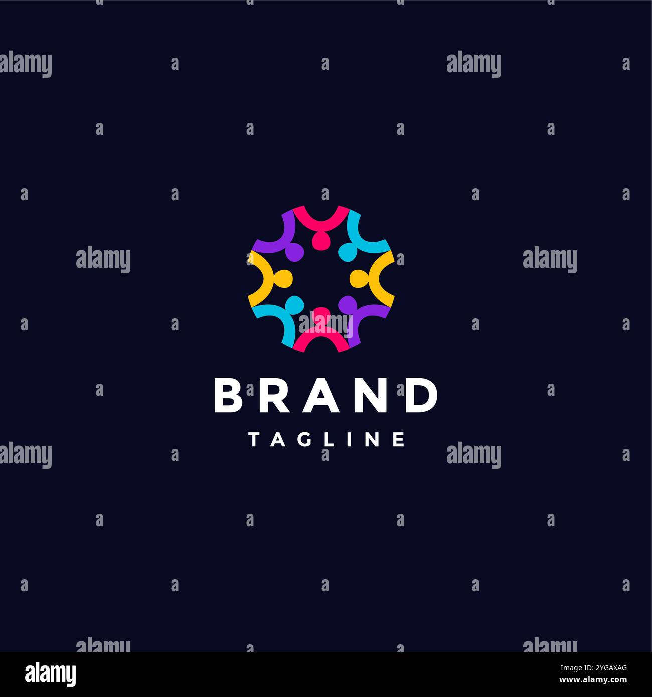 Teamwork Union People Logo Design. Symbol of Unity of People From ...