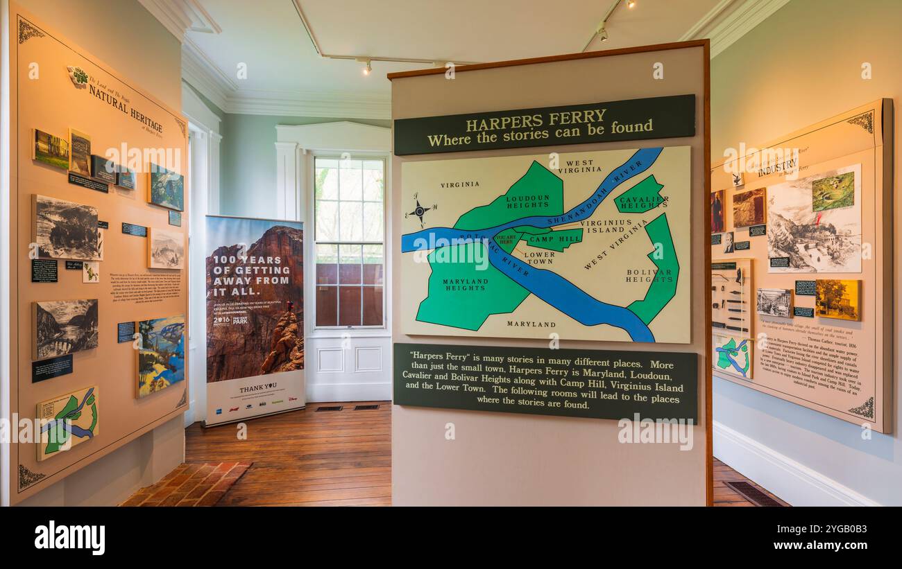 Interpretive sign, Harpers Ferry National Historic Park, West Virginia ...