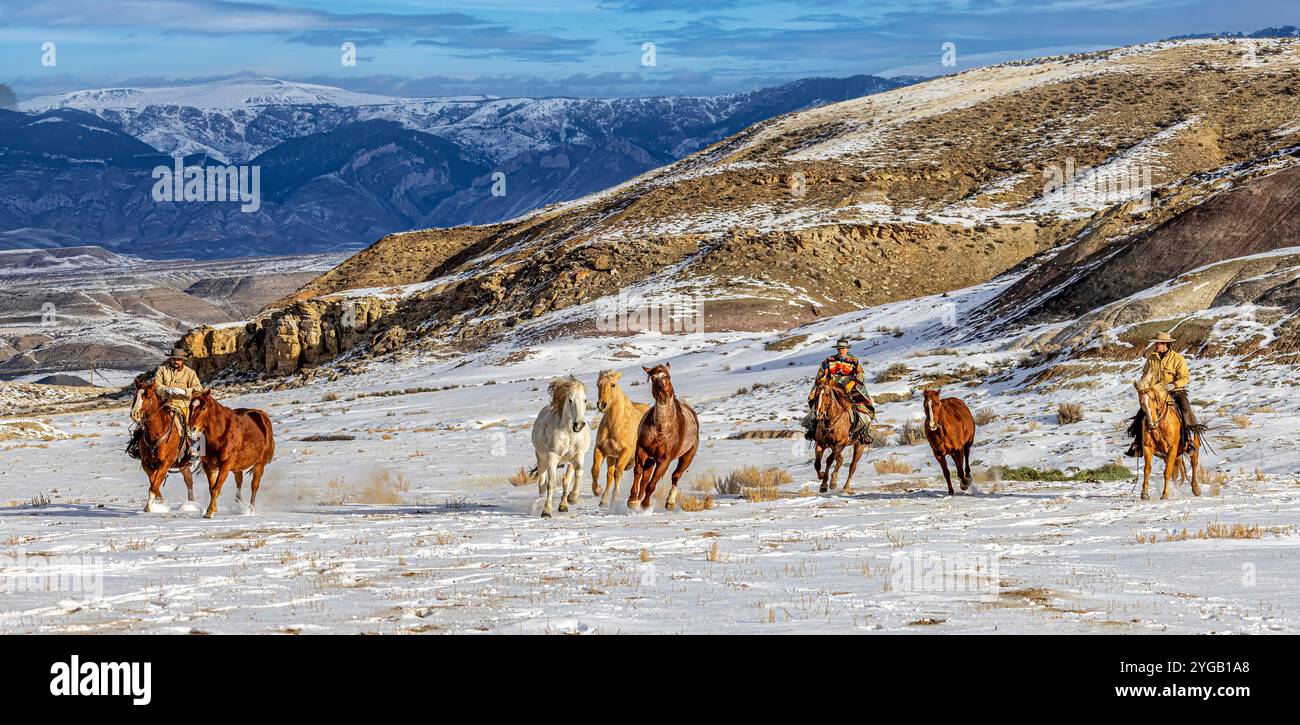 USA, Wyoming, Shell. Hideout Ranch, Big Horn Mountain Range Stock Photo ...
