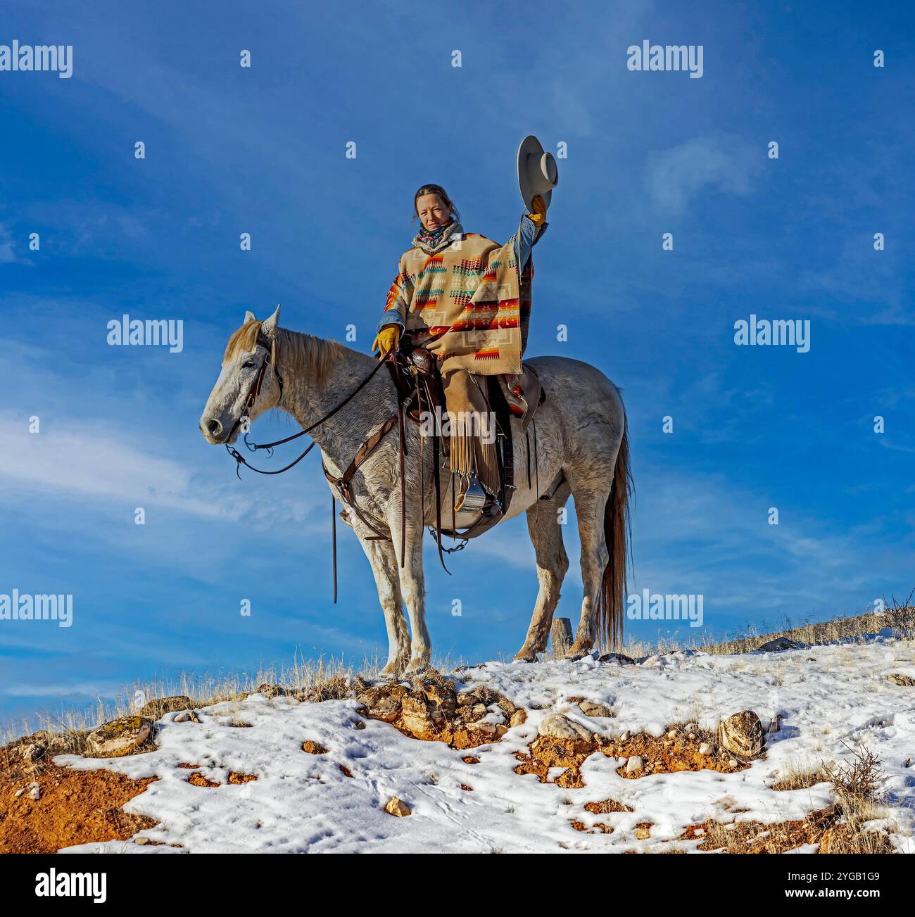 USA, Wyoming, Shell. Hideout Ranch, Big Horn Mountain Range Stock Photo ...