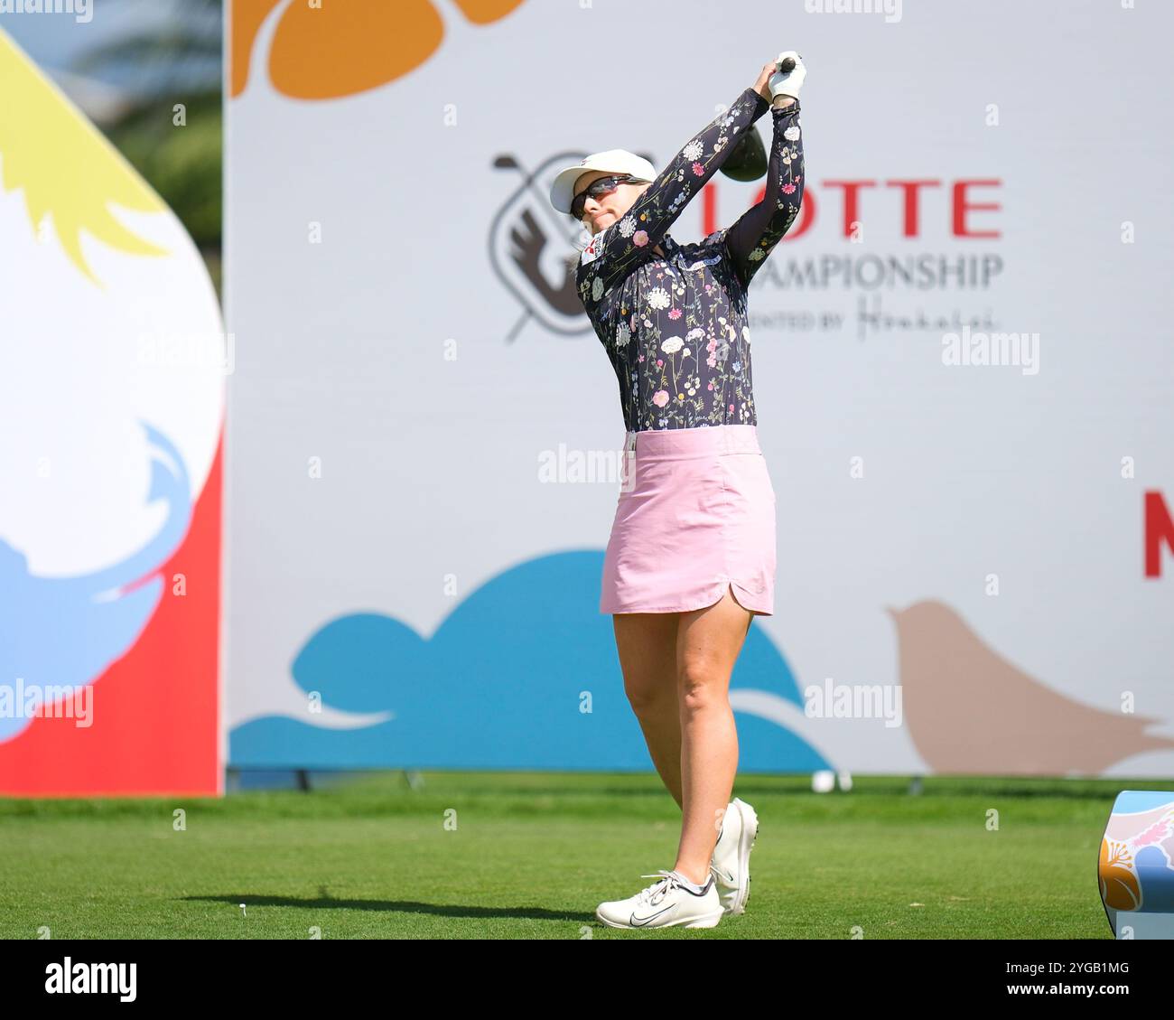 November 6, 2024: Jodi Ewart Shadoff hits her tee shot from the 10th ...