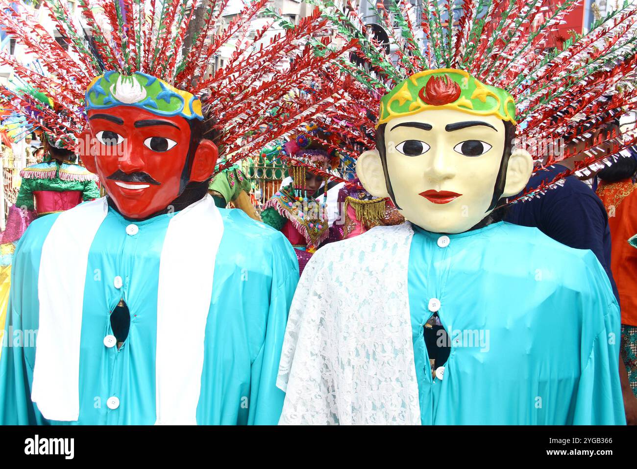 Ondel-ondel, statue or doll that is the mascot of the Betawi people in ...