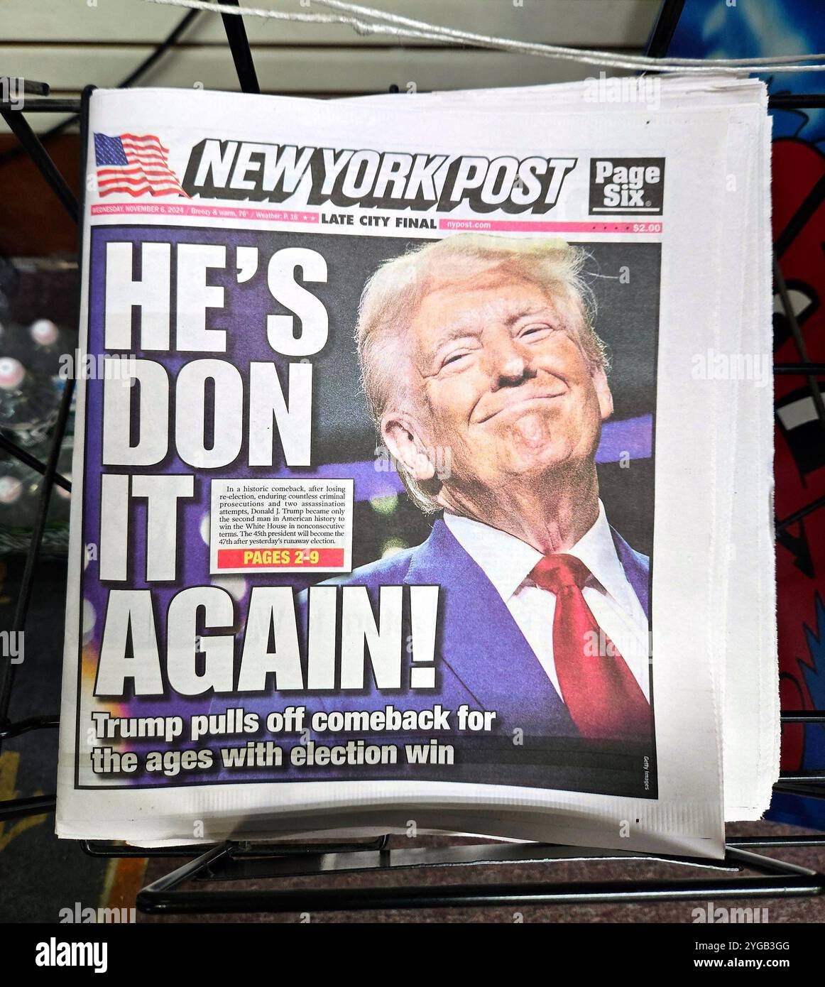 Donald trump election victory 2024 hi-res stock photography and images ...