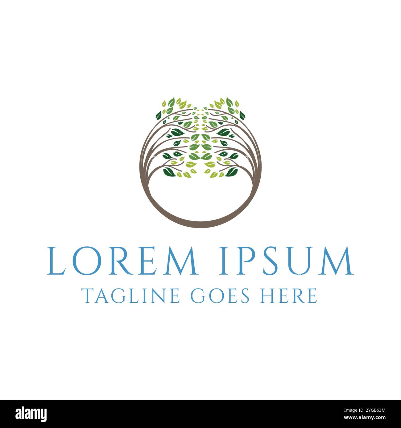 Abstract Circular Tree for Health Education Environment or Community Charity Foundation Logo ...