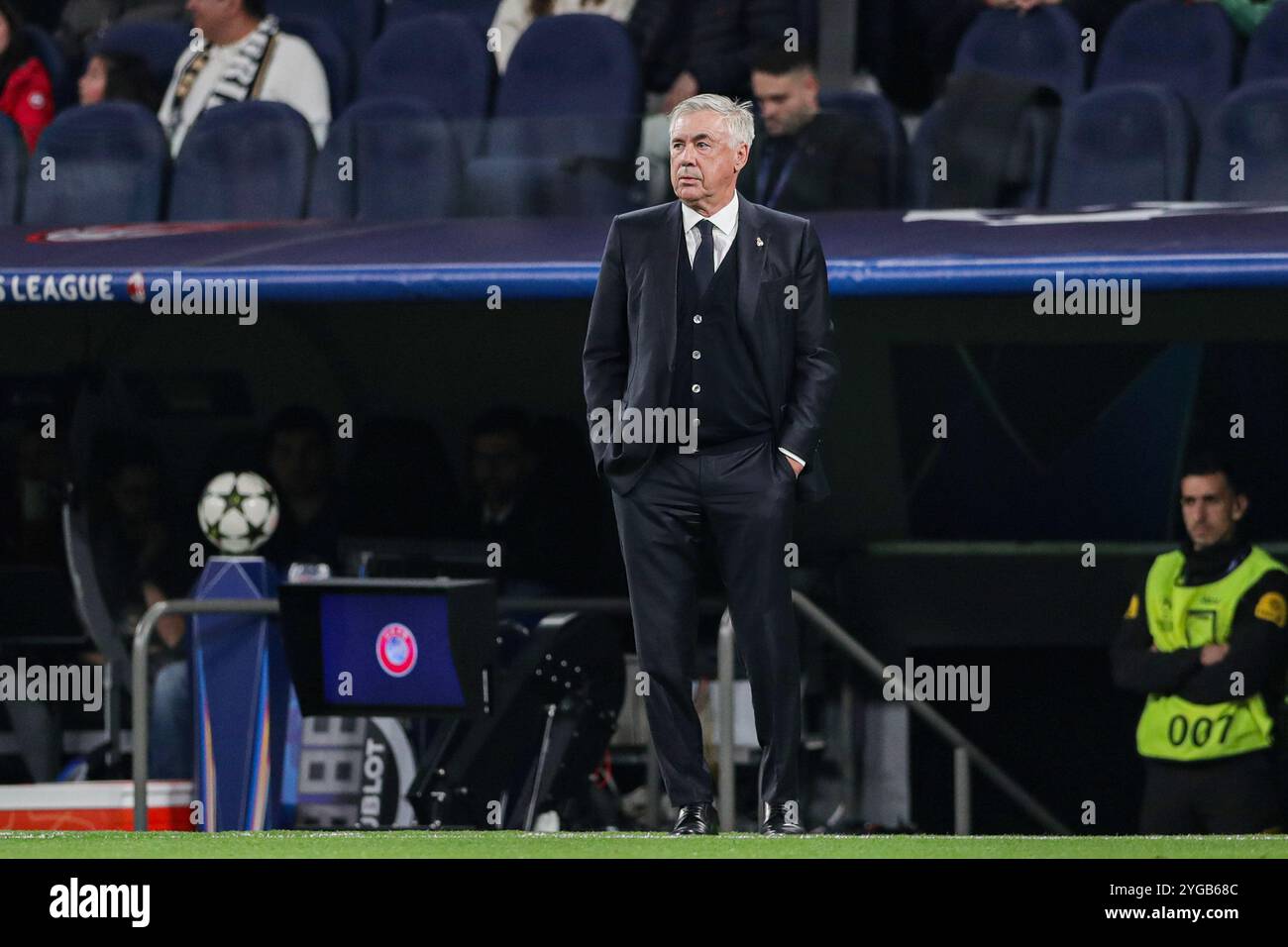 Madrid, Spain. 05th Nov, 2024. Coach Carlo Ancelotti of Real Madrid ...