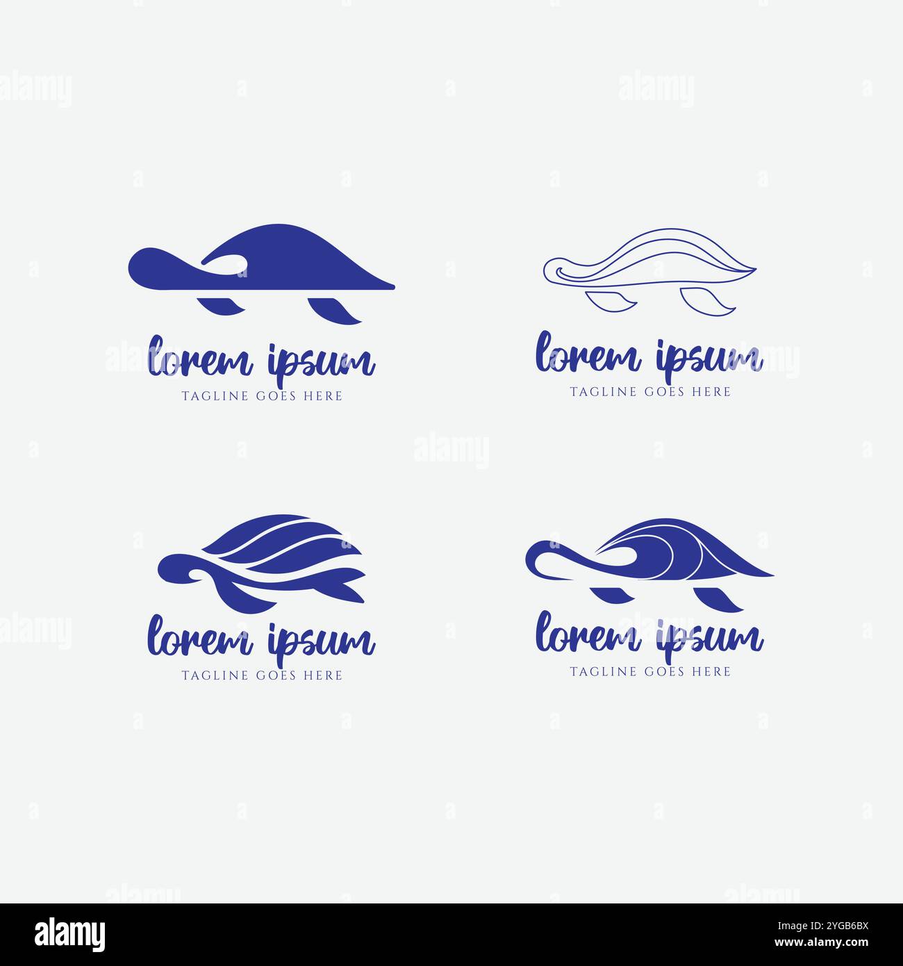 Simple Minimalist Turtle Tortoise Wave for Travel Vacation Design ...