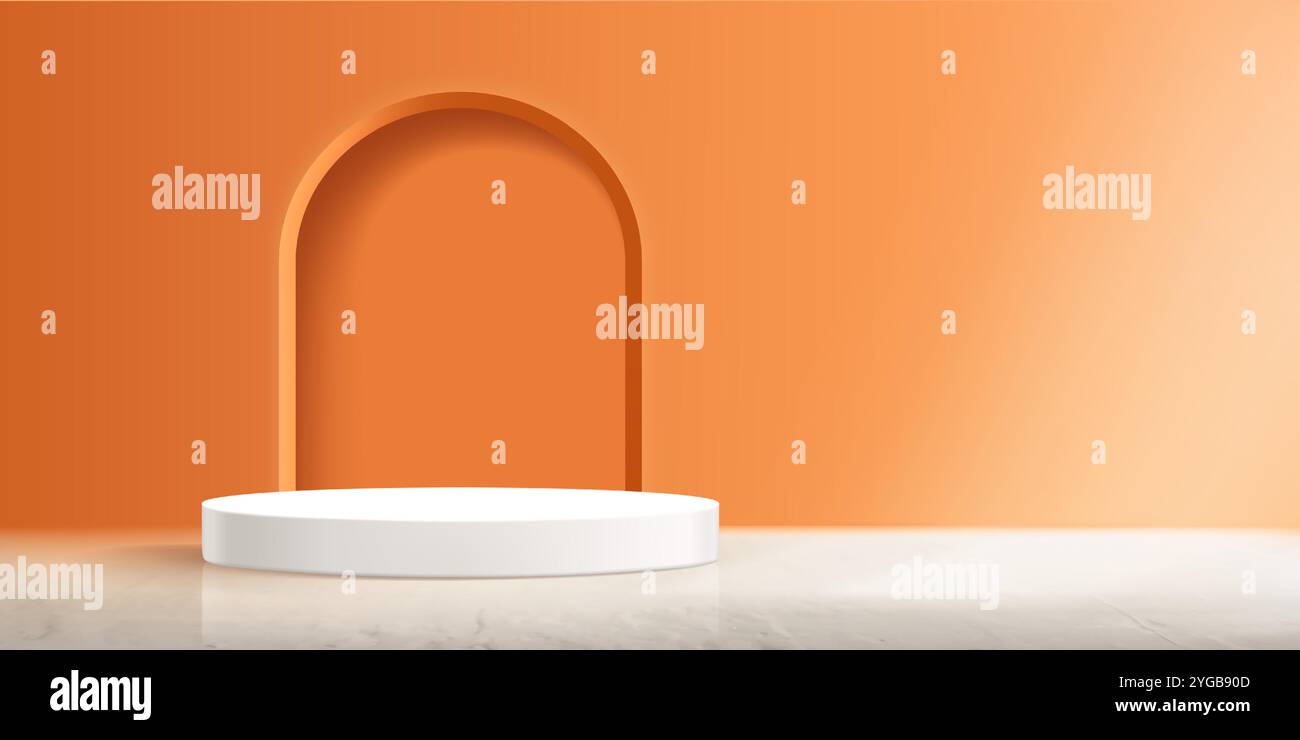 3d abstract orange arch Stock Vector Images - Alamy