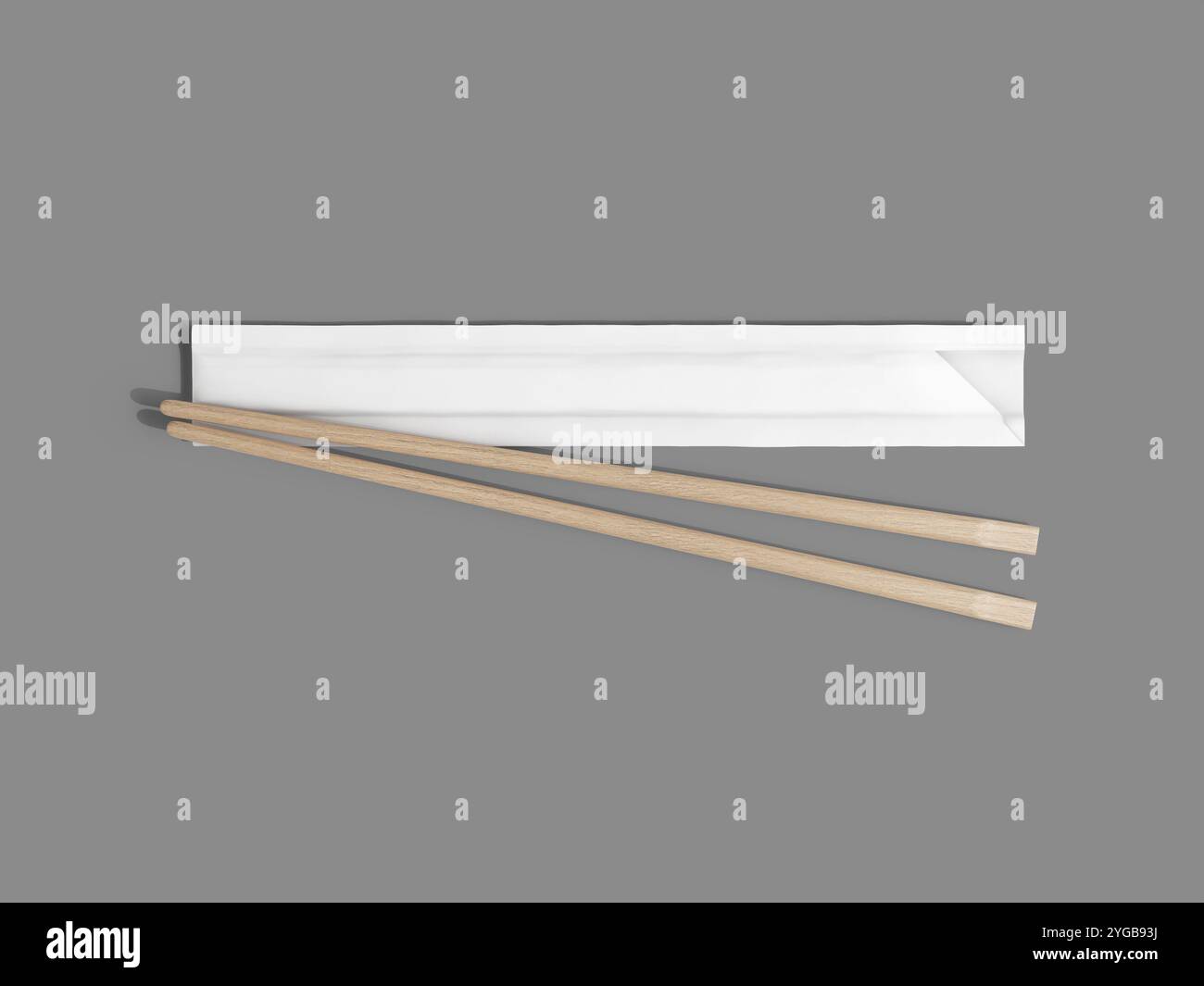 Blank Wooden Chopstick Mockup Isolated On Gray Background Stock Photo ...