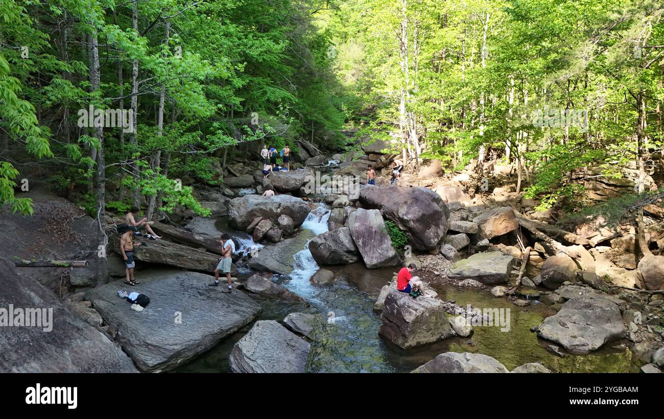 Suck Creek is a rugged natural landmark where swift river rapids carve ...