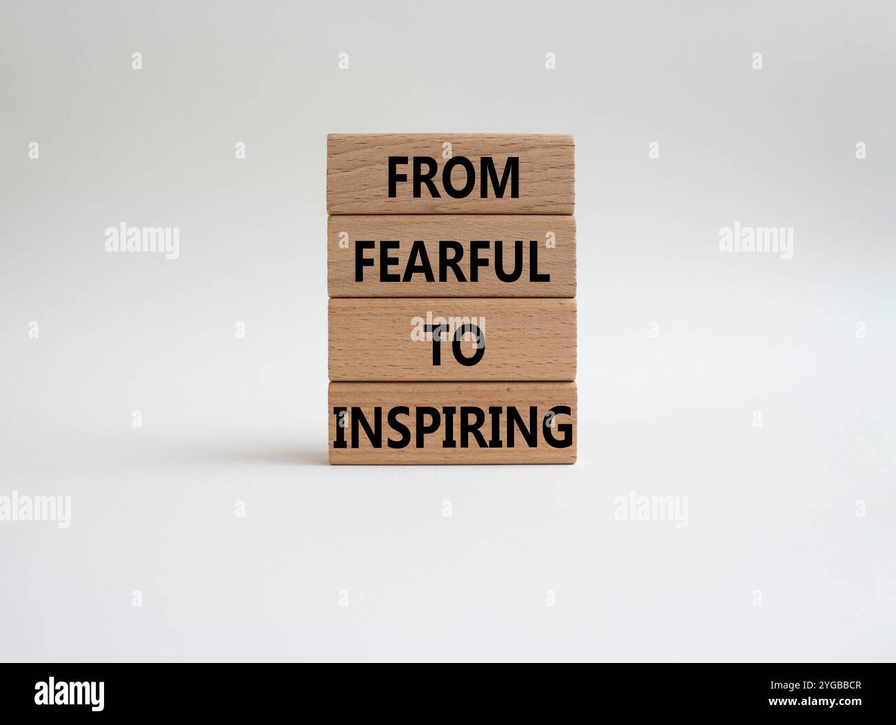 From Fearful to Inspiring symbol. Concept words From Fearful to ...