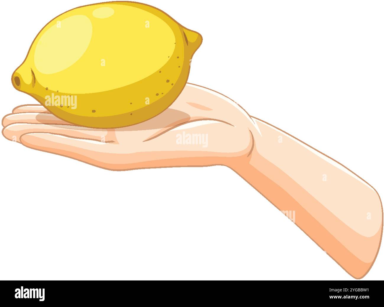 Illustration of a hand holding a lemon Stock Vector Image & Art - Alamy