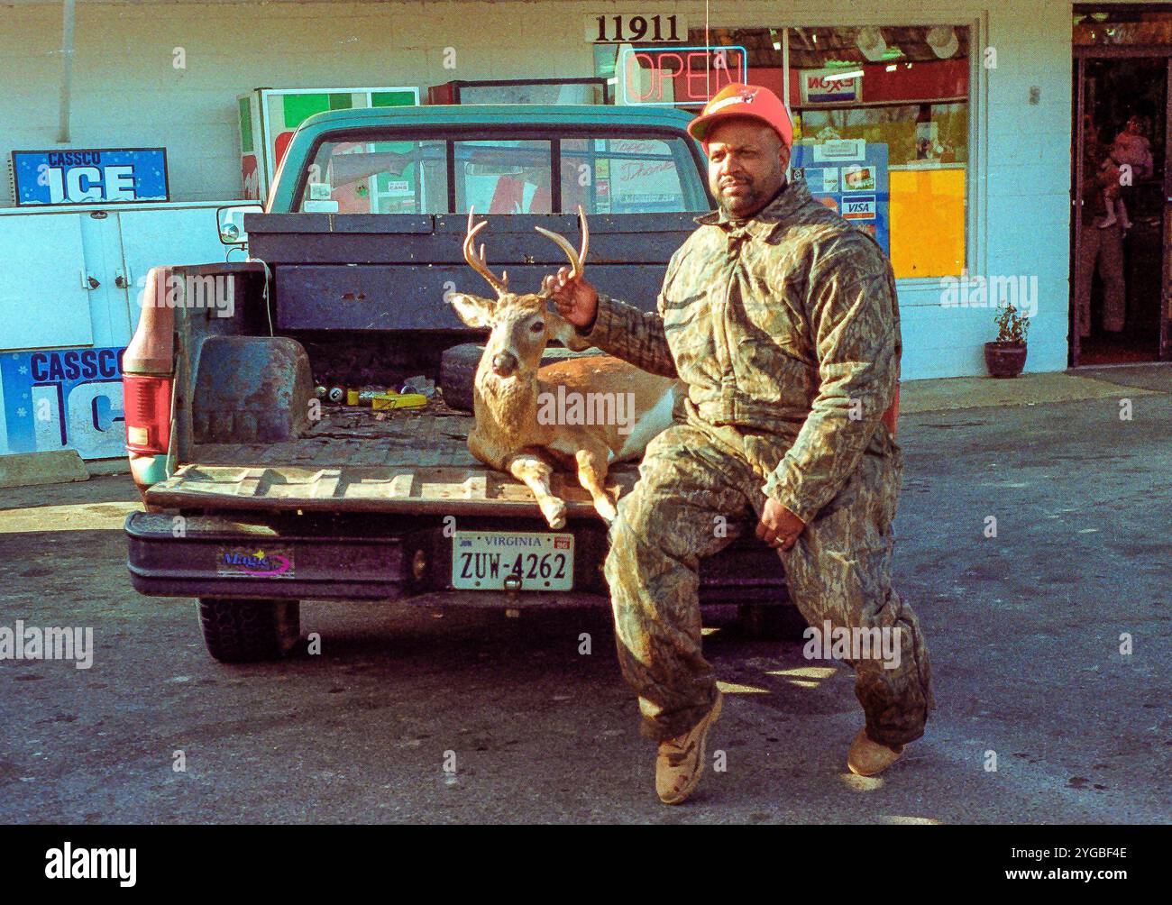 Deer hunter shows off his trophy at the historic Haupt's Country Store ...