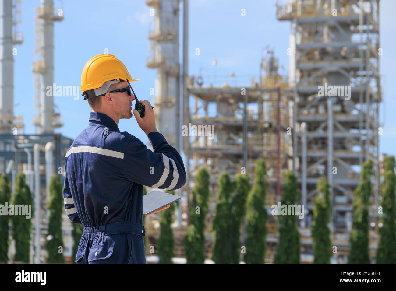 Industrial worker on radio hi-res stock photography and images - Alamy