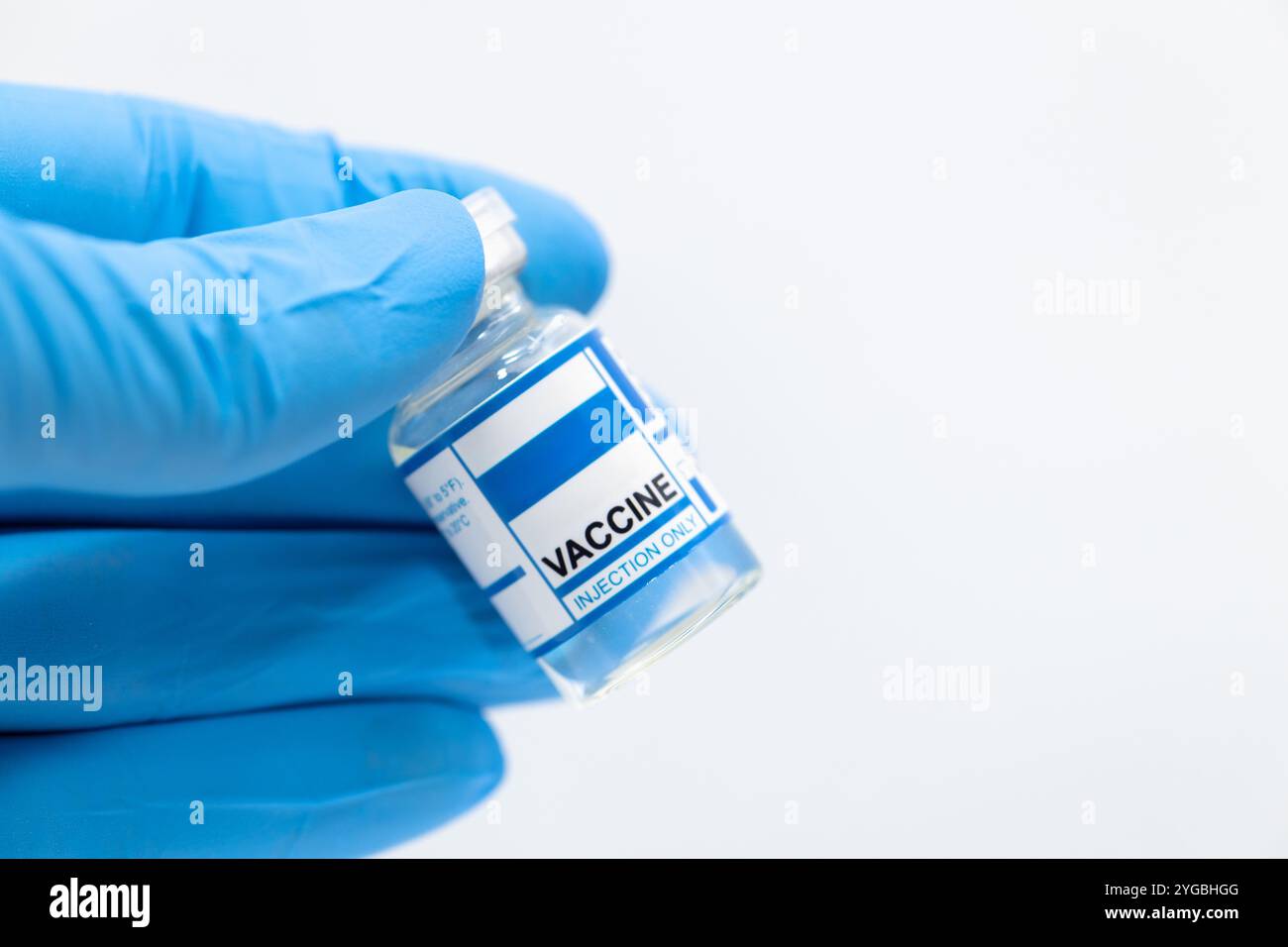 Vaccine dose bottle , Anti virus medicine production on hand isolated ...