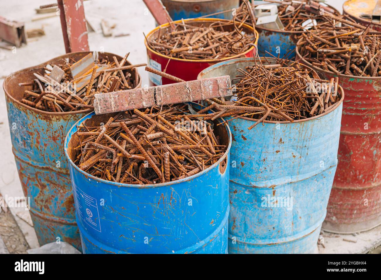 Grunge metal rust, Rusty steel metal debris rod stick garbage waste in ...