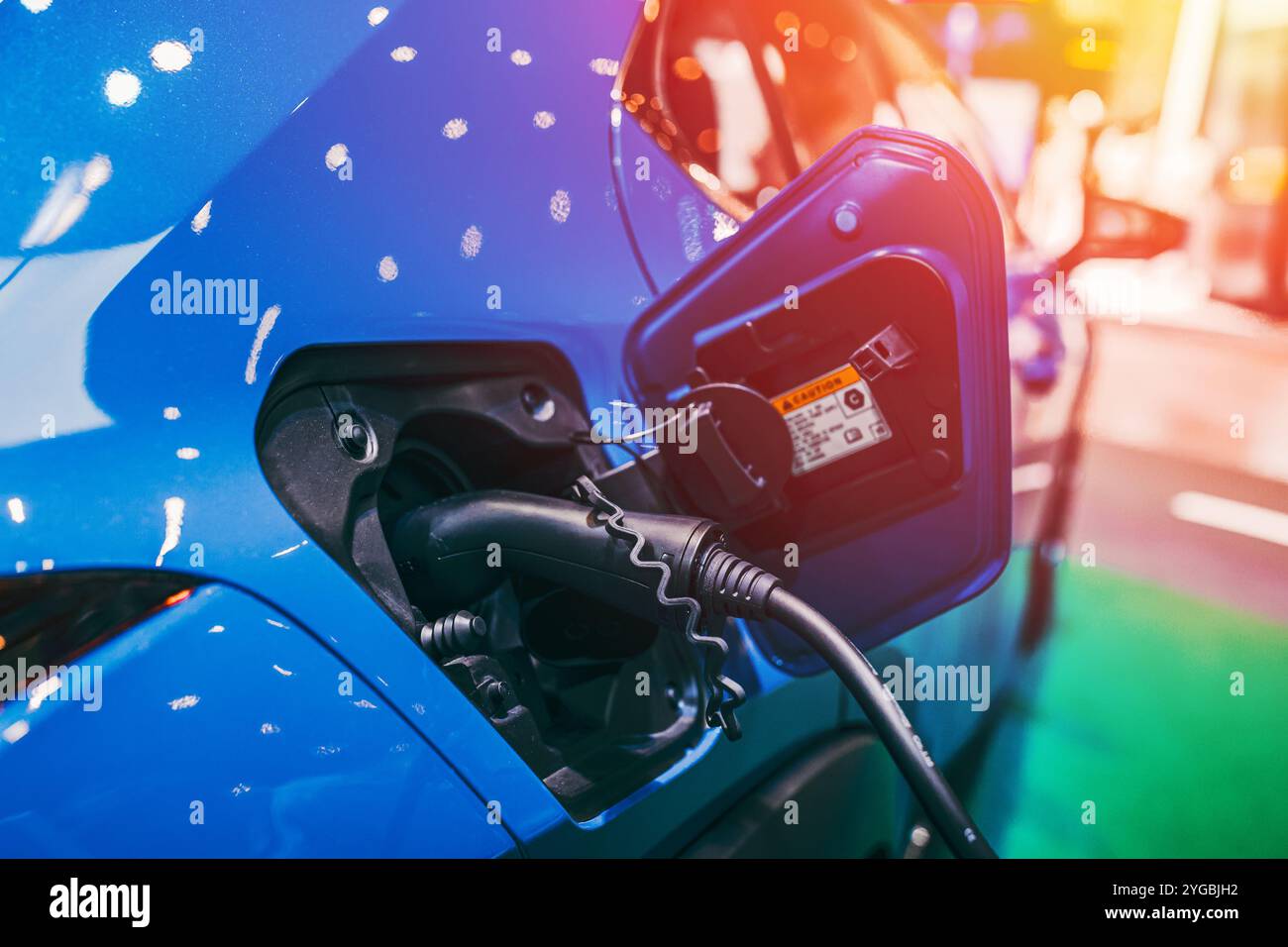 EV Car Battery charging technology. Plug in hybrid car, Modern automobile. Futuristic Transport ...