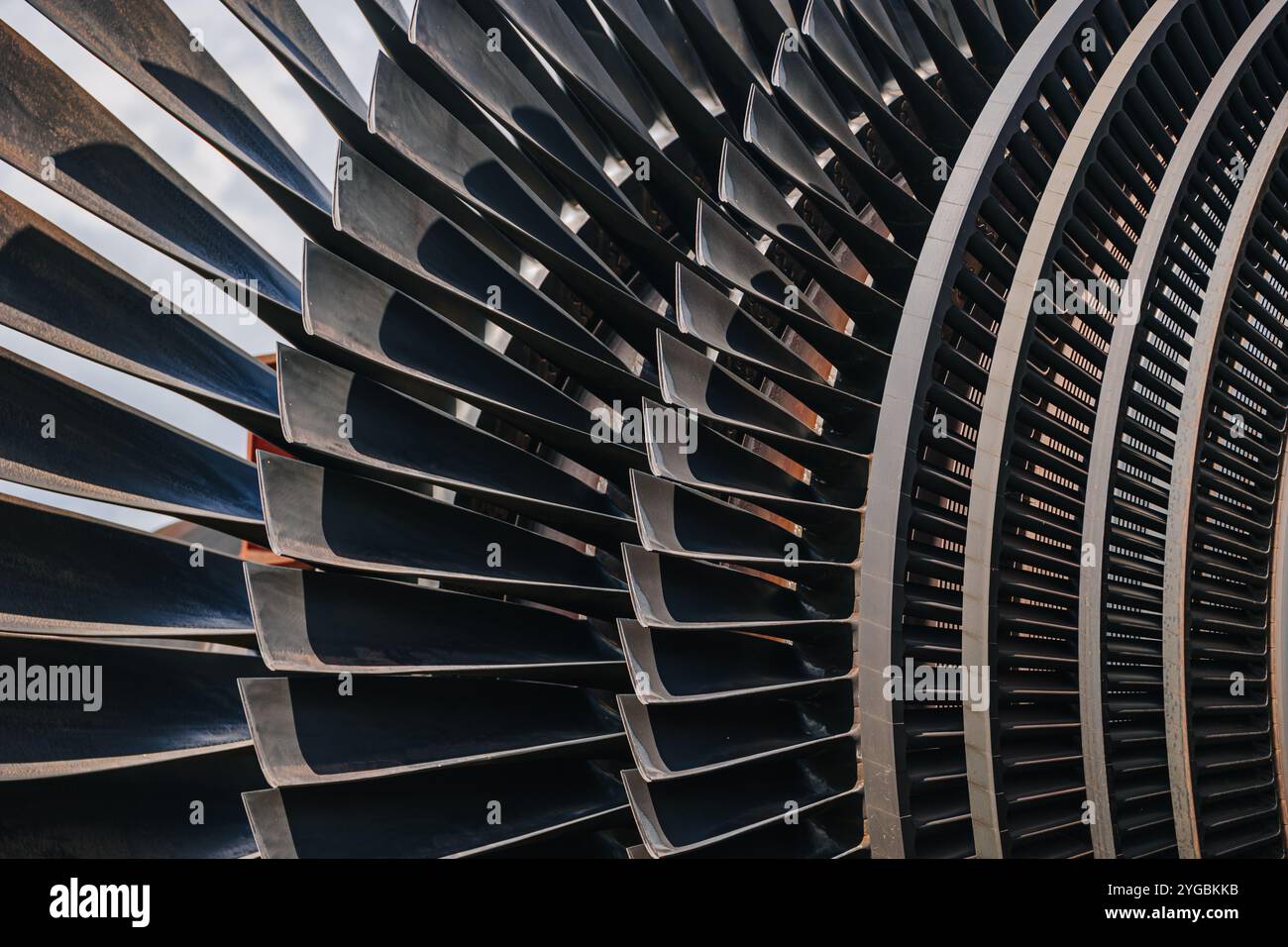 Turbine Blades, High Precision Engineering. Large Fan Stack Layer Metal ...