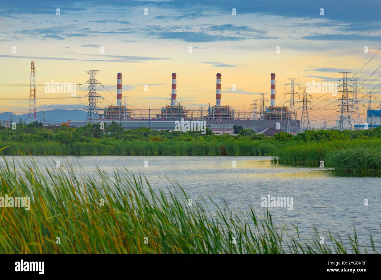 Beautiful nature landscape of Green Clean Energy Industry in Thailand ...