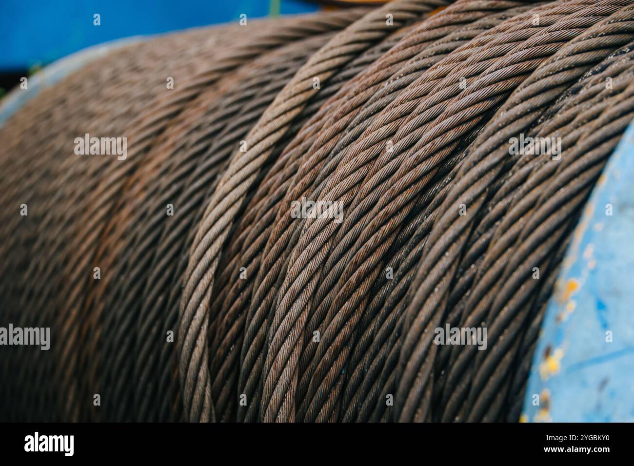 Old Industry Rusty Steel Cable Used Aged Grunge Weathered Steel Wire Or ...