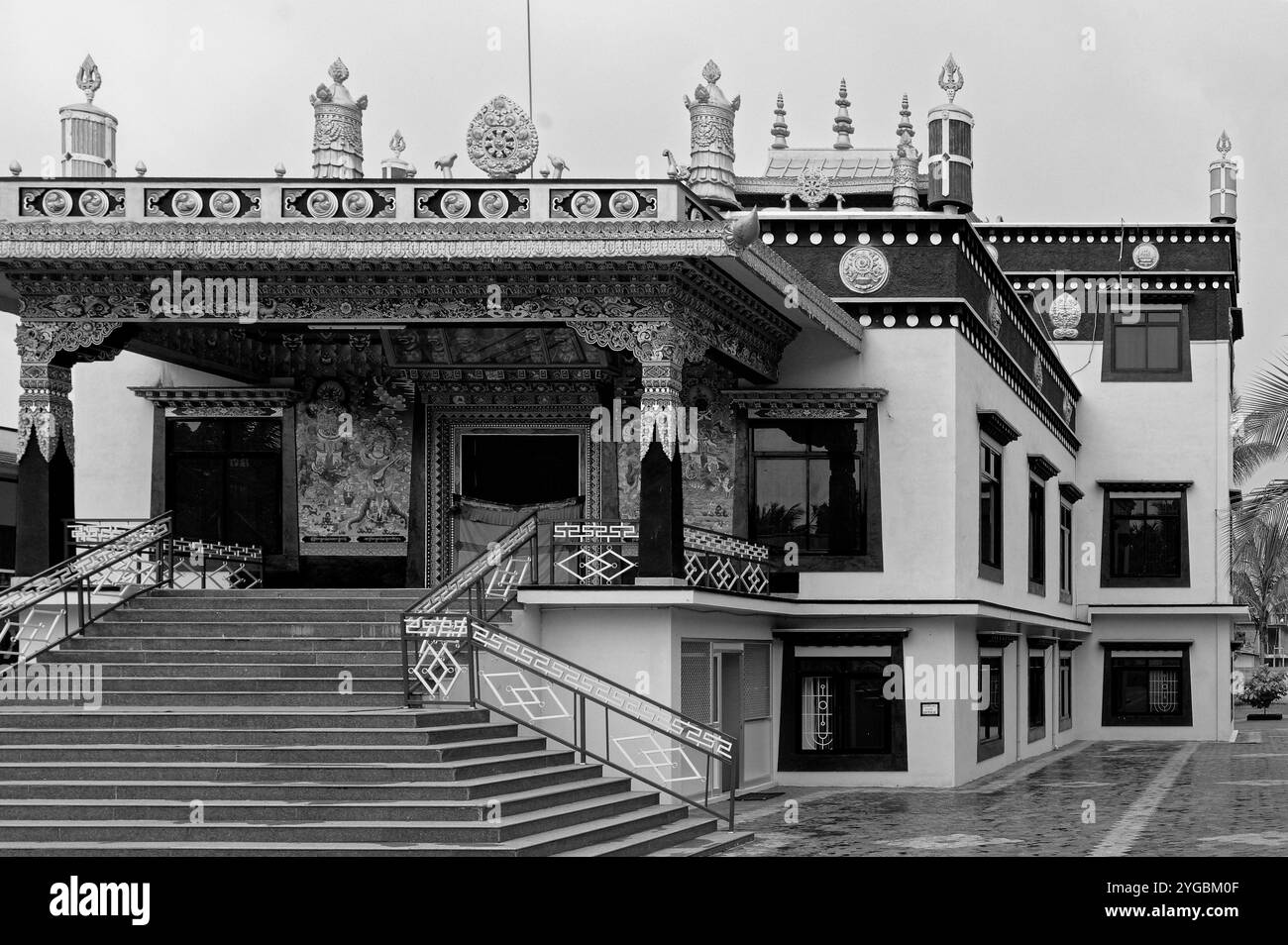 Tibetan Monastery at Mundgod Karnataka Stock Photo - Alamy