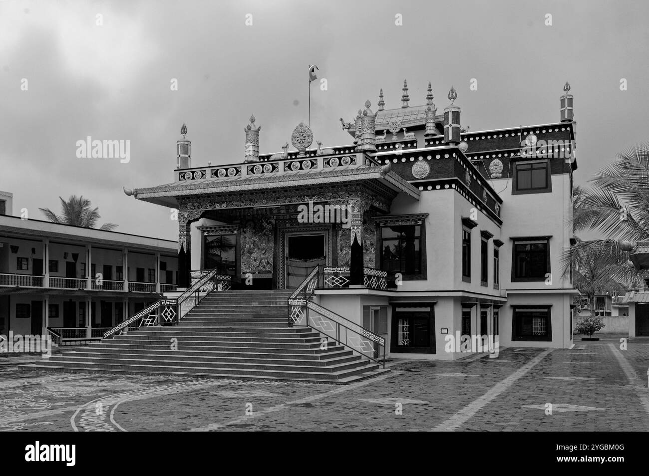 Tibetan Monastery at Mundgod Karnataka Stock Photo - Alamy