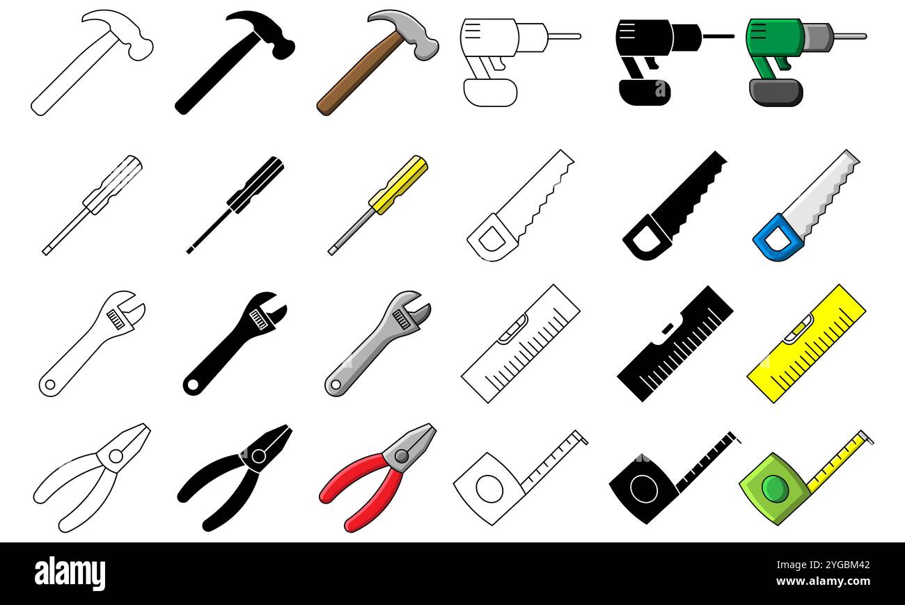 Including screwdriver Stock Vector Images - Alamy