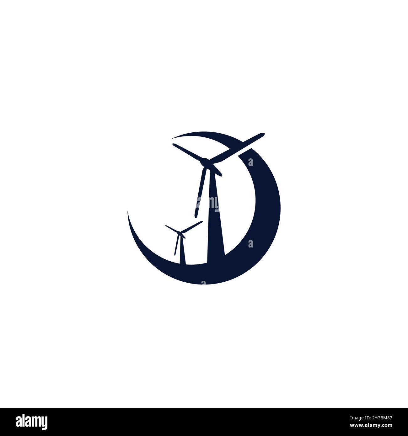 Wind turbine power symbol icon. Windmill ecology energy logo sign shape ...