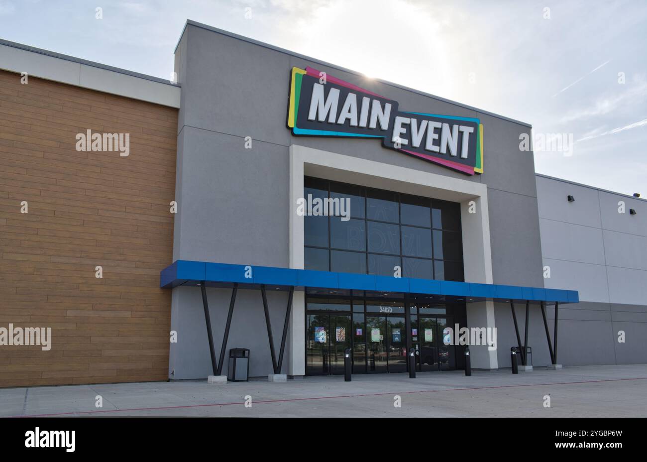 Houston, Texas USA 04-07-2024: Main Event entertainment center ...