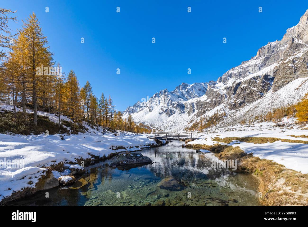 Bend on the river Buscagna, Alpe Devero, Valle Antigorio, Piedmont ...