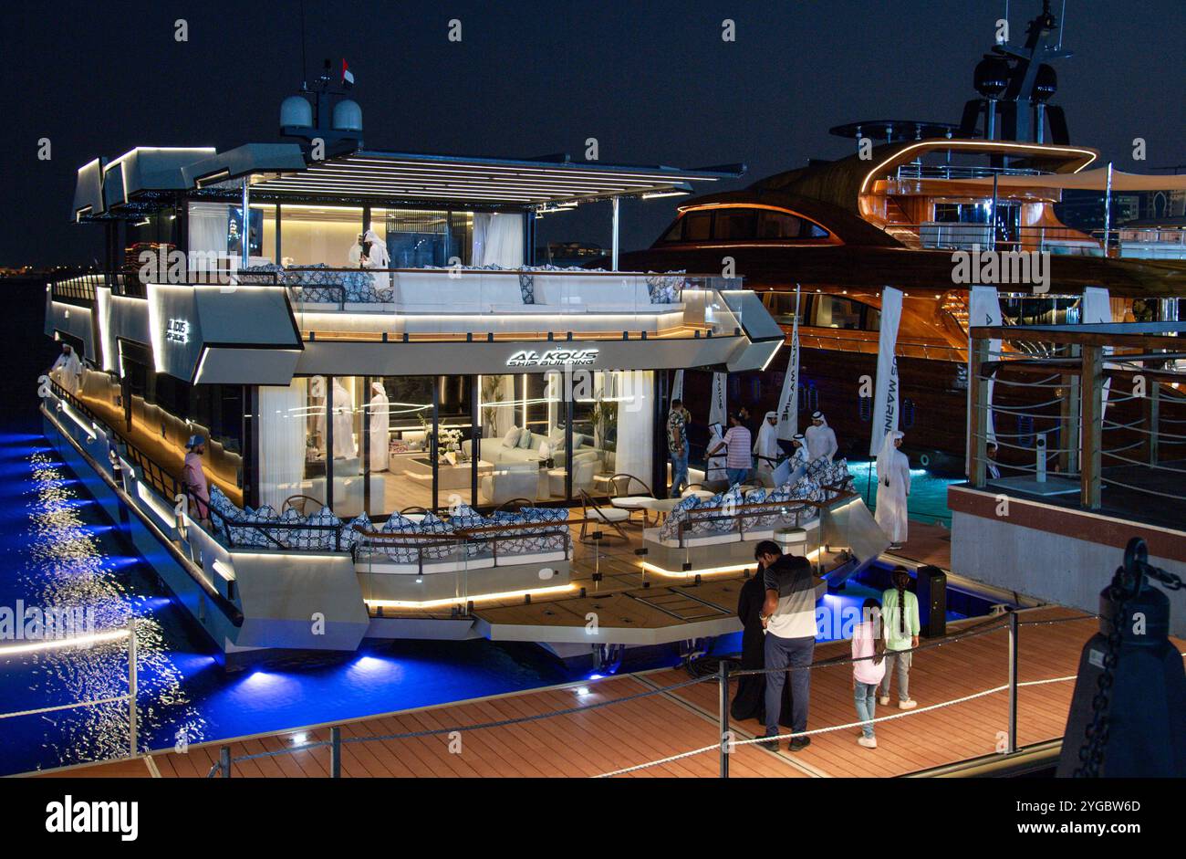 QATAR BOAT SHOW 2024 IN DOHA Alkous Marine Yacht on display during the ...