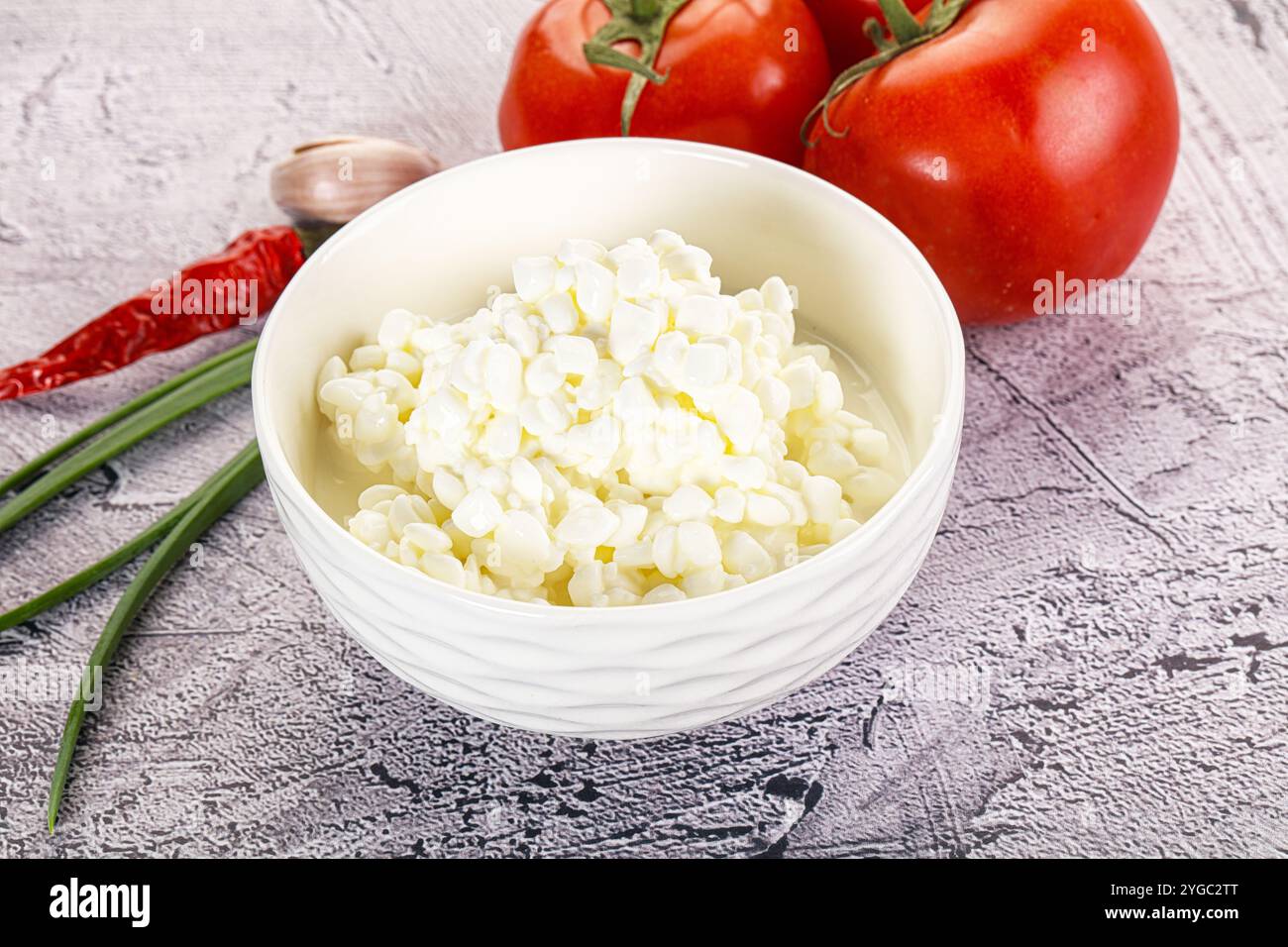 Dairy Cottage cheese Curd in the bowl Stock Photo - Alamy