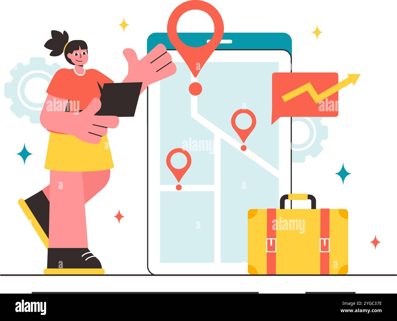 Franchise Advertising Vector Illustration featuring Business and ...