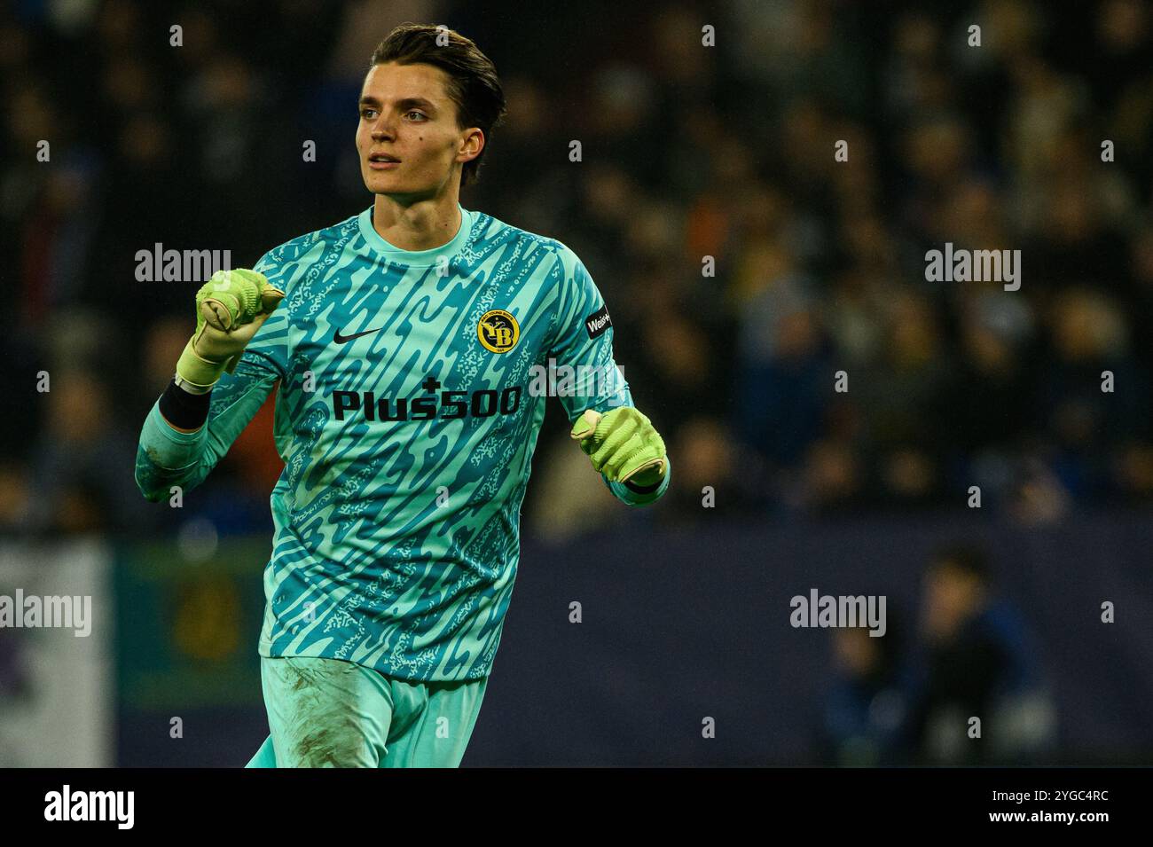 GELSENKIRCHEN, GERMANY - 6 NOVEMBER, 2024: Marvin Keller, The UEFA ...