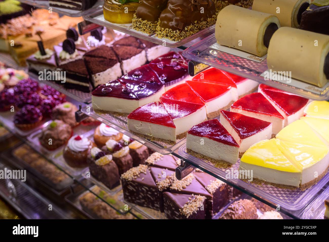 Bakery display showcases variety colorful hi-res stock photography and ...