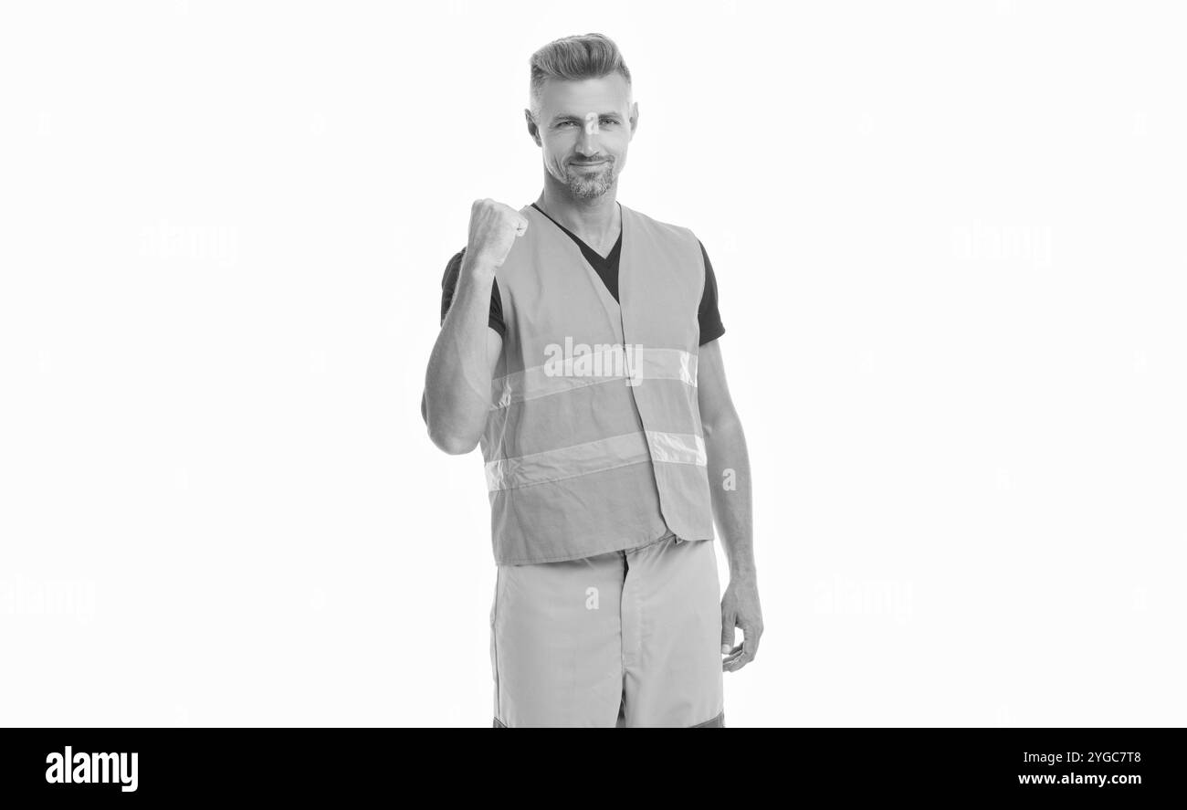 Man engineer in orange Black and White Stock Photos & Images - Alamy