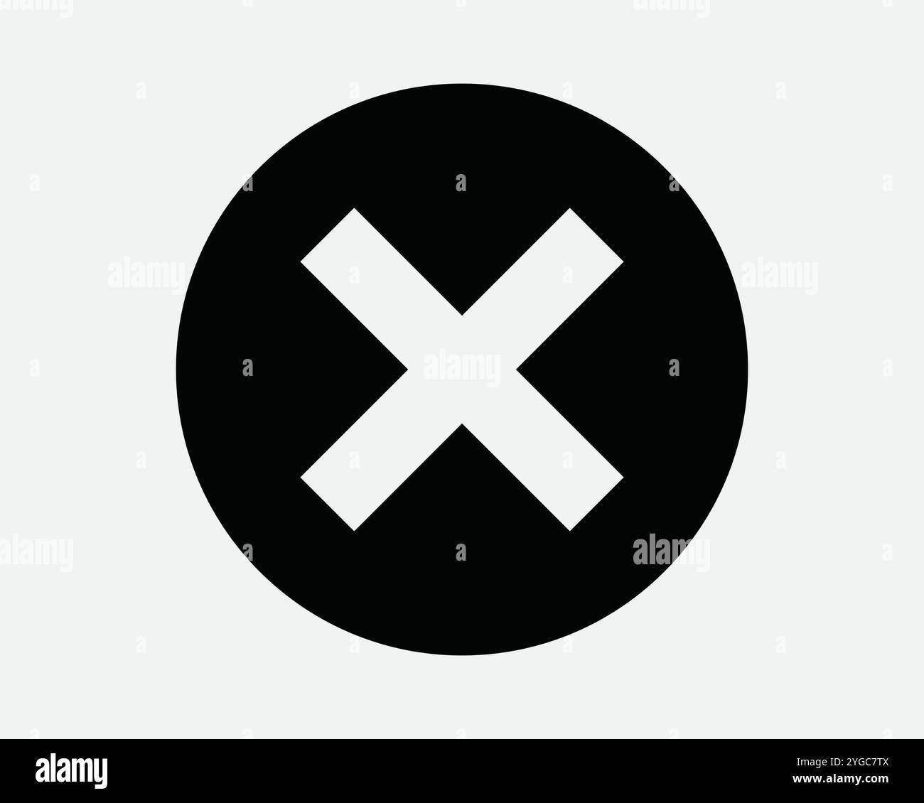 Tick cross circle shape icon hi-res stock photography and images - Alamy